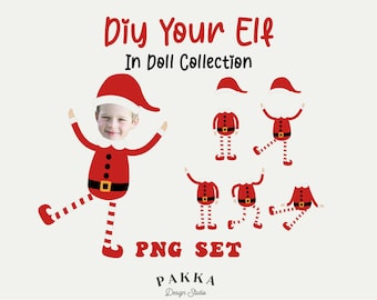 Elf Yourself,boy and Girl Bundle,diy Photo Cut Out,face Blank Template ...