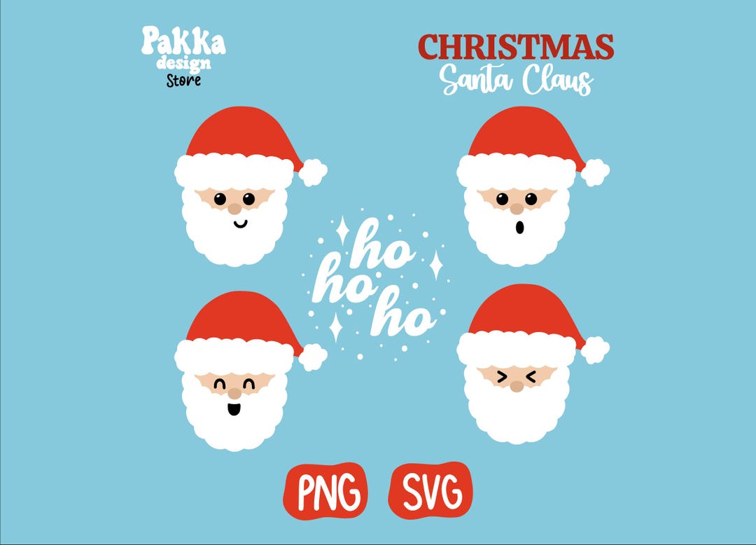 Santa Claus Face Layered Cut File Svg,santa Beard Svg for Cricut - Etsy