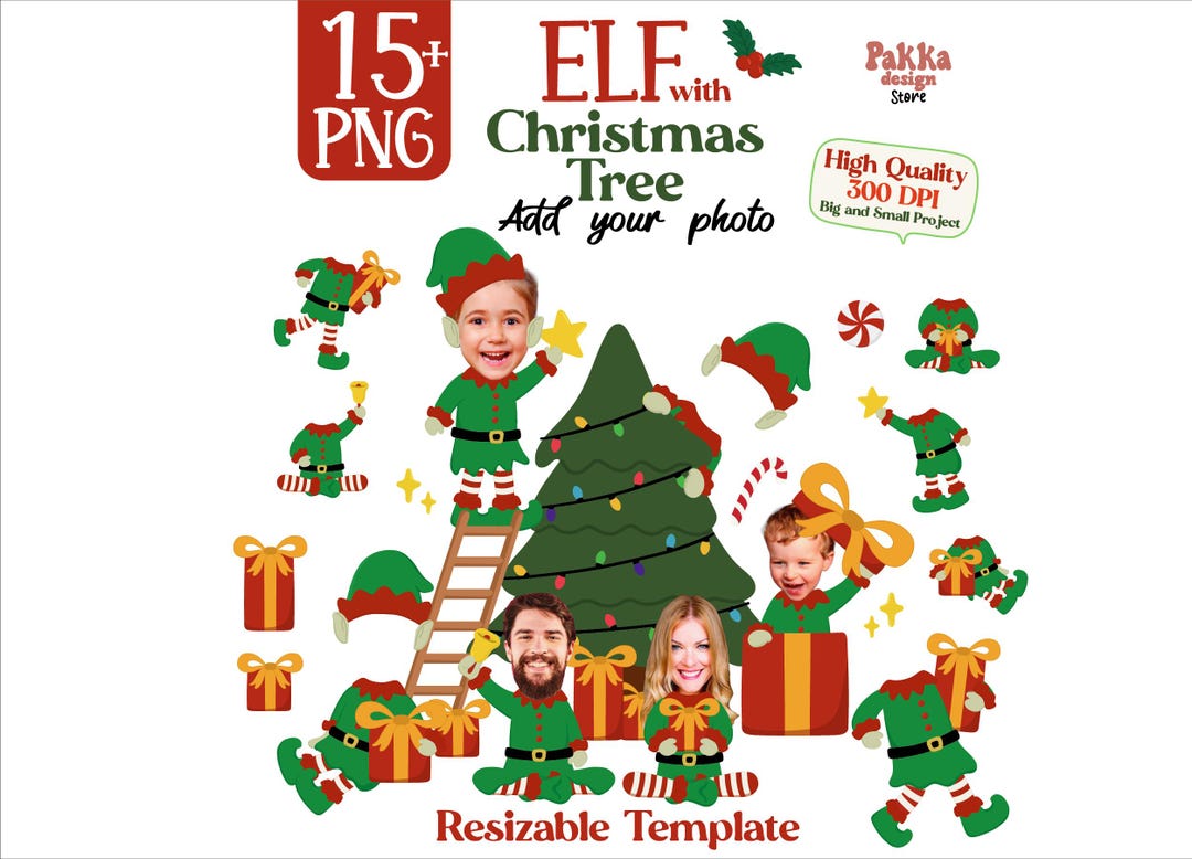Elf Yourself With Christmas Tree | Editable Photo Template Funny ...