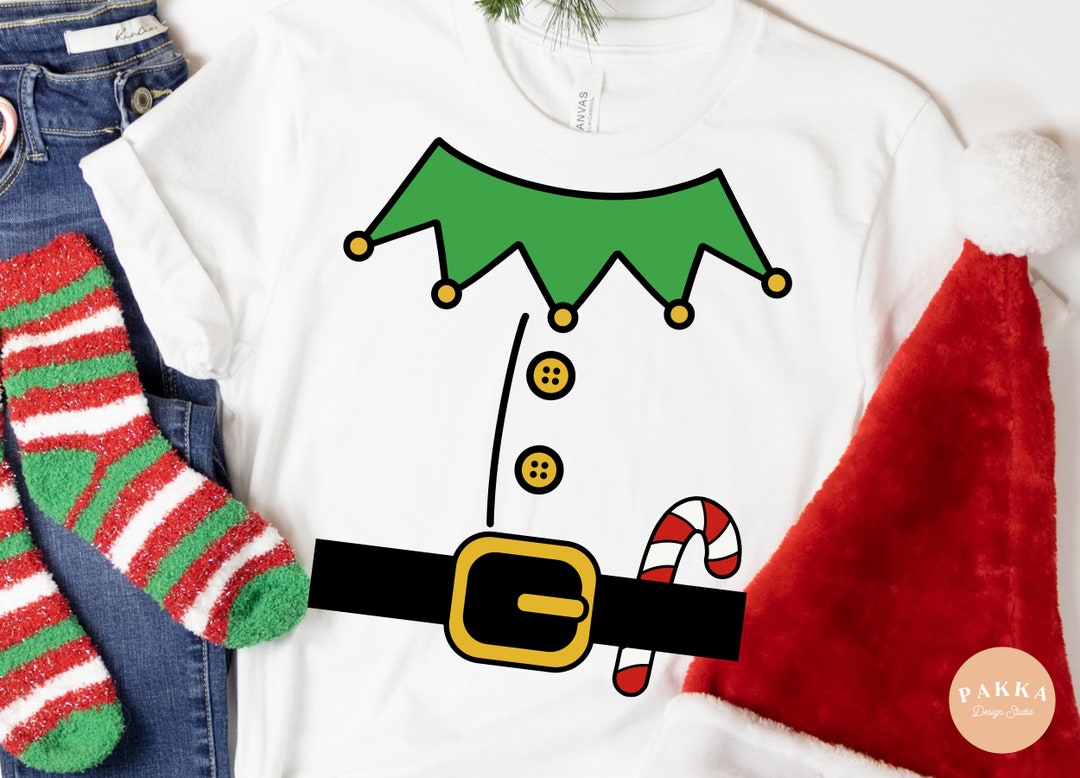 Christmas Elf Costume Png Svg,elf Suit,outfit,christmas Shirt Design ...