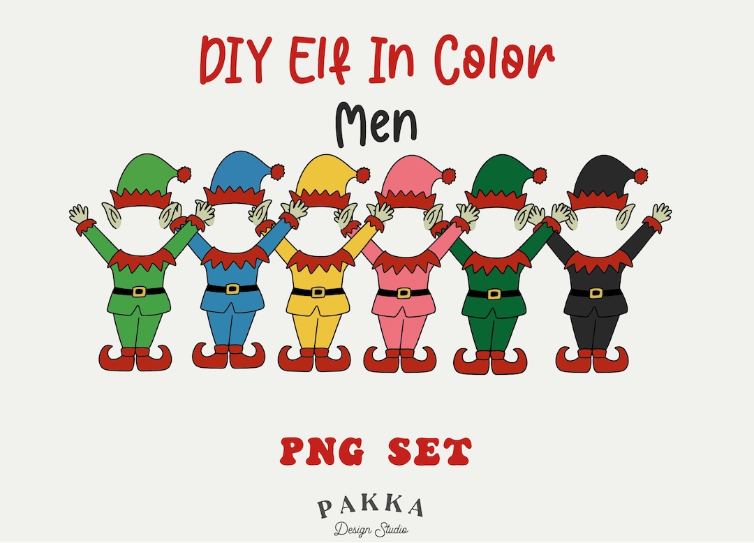 Elf Face in Color Blank Bundle, Add Your Own Photo,elf Photo Ornament ...