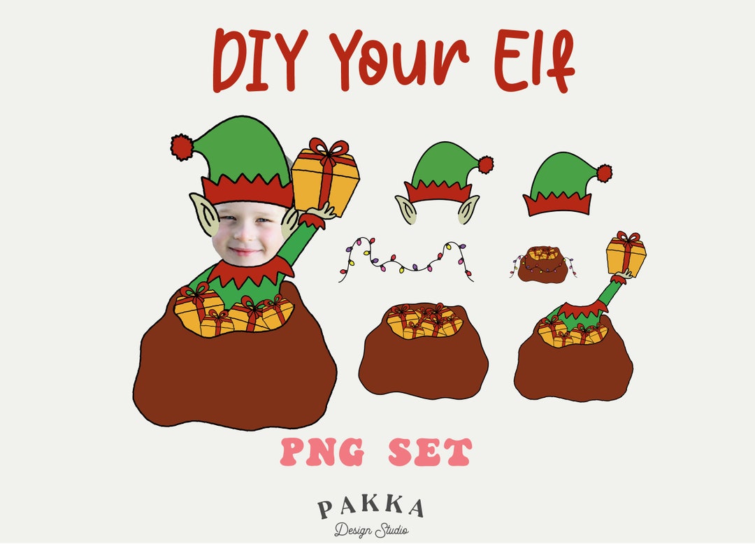 Elf Face Blank Bundle, Add Your Own Photo, Diy Template, Digital ...
