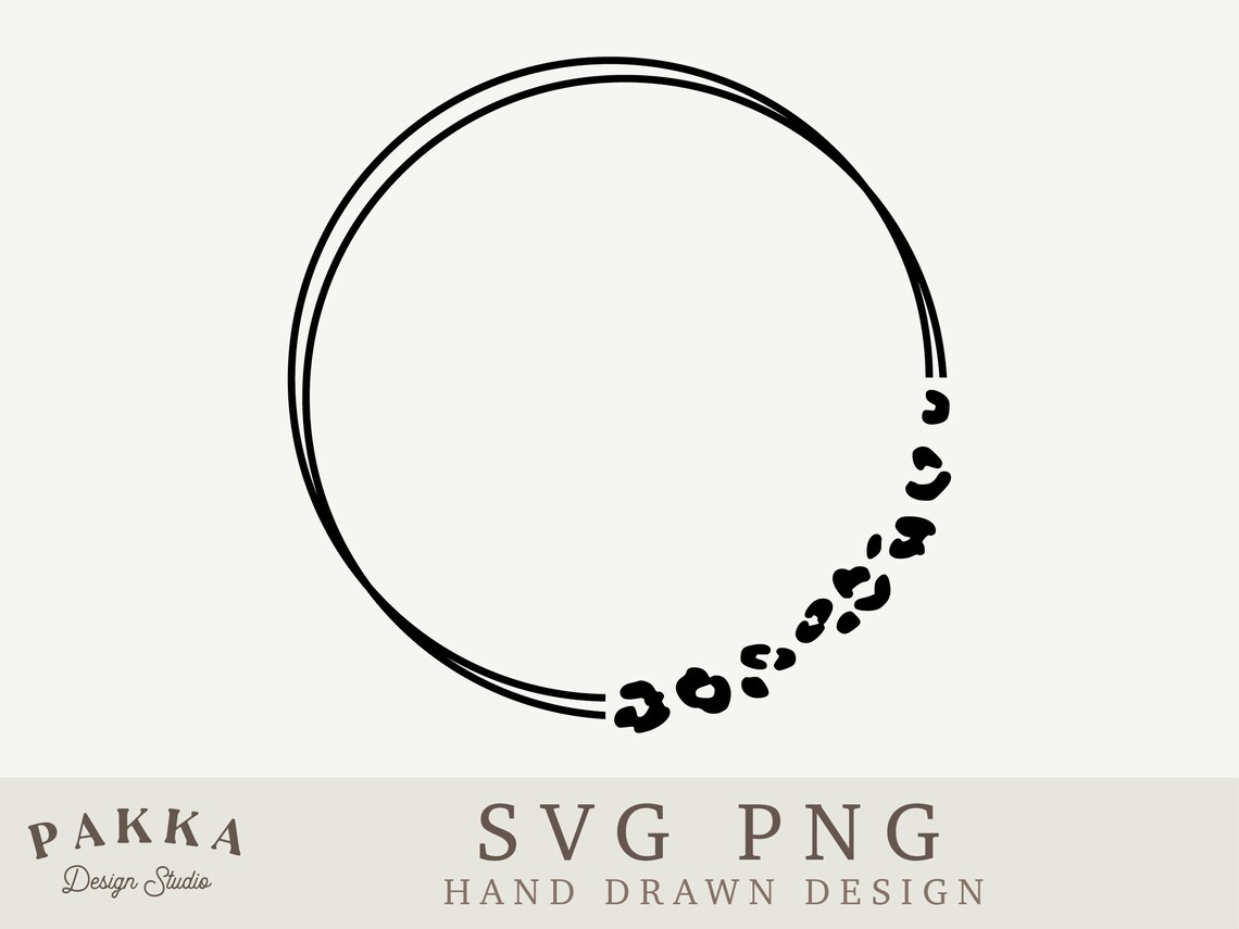 Leopard Frame Svgcircle Framemonogramcheetahpng Svg Cut - Etsy