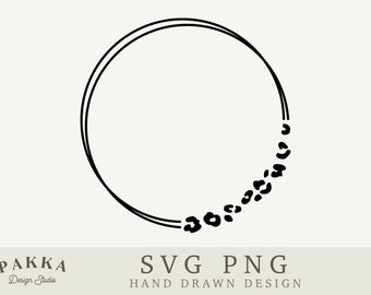 Cheetah Svg Circle - Etsy