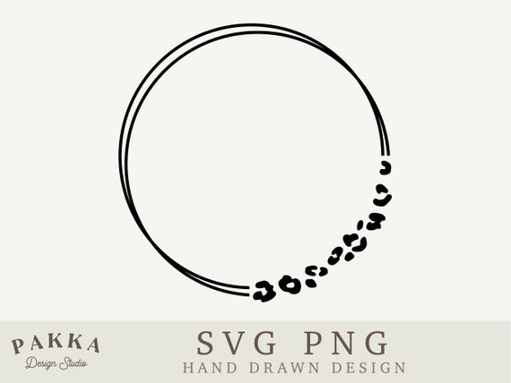 Leopard Frame Svgcircle Framemonogramcheetahpng Svg Cut | Etsy
