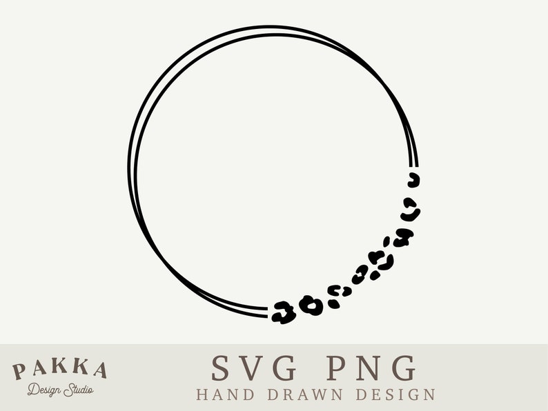 Leopard Frame Svgcircle Framemonogramcheetahpng Svg Cut - Etsy