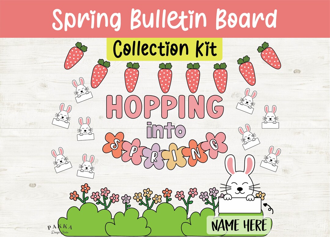 Doodle Bunny,spring Bulletin Board Kit,printable Classroom Decor,png - Etsy