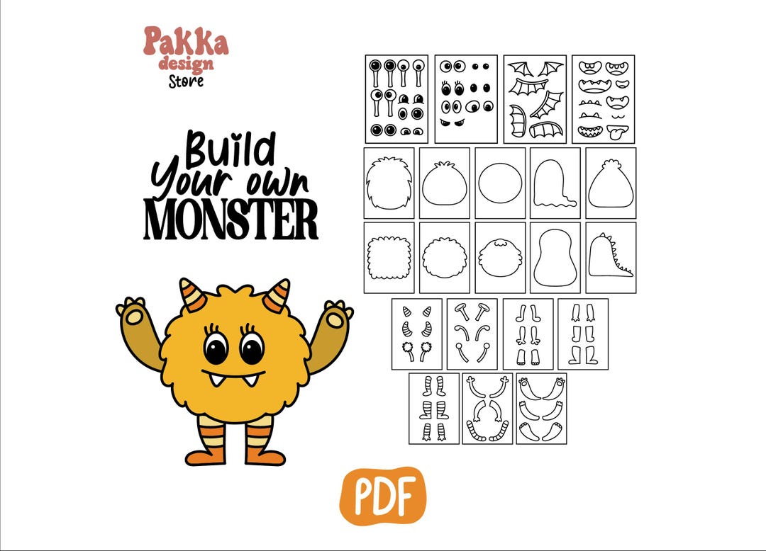 Build Your Own Monster,create a Monster,halloween Kids Craft at School ...