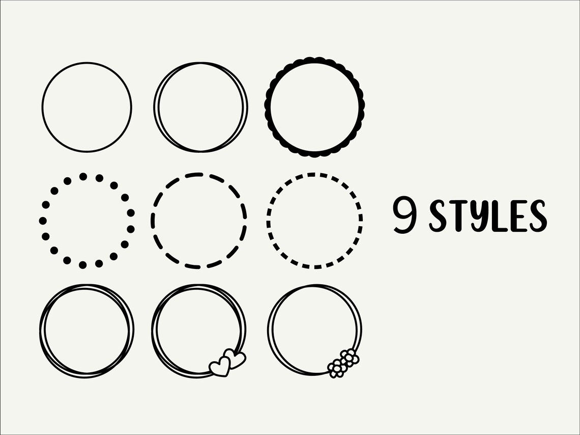 Circle Svgcircle Outline Svgcircle Frame Svgfile for - Etsy Canada