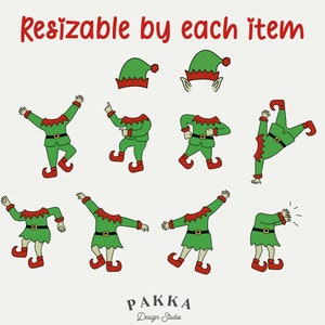 Elf Yourself Template With Dancing Pose, Face Blank Bundle,diy Photo ...