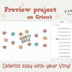 Groovy Mama Svg,16oz Libbey Glass Wrap Template Svg,boho Flower,hippie ...