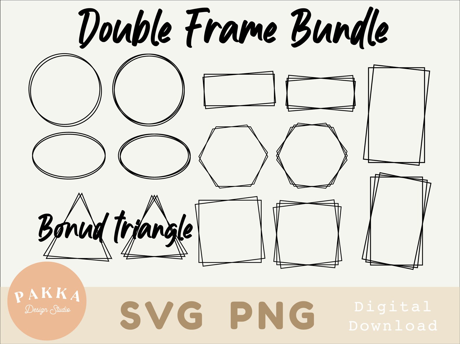 Double Frame Bundle Svg Square Frame Set Svg Border Two - Etsy