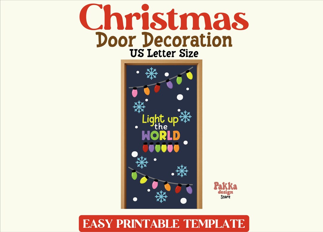Christmas Classroom Door Decoration | Easy Printable Holiday Template ...