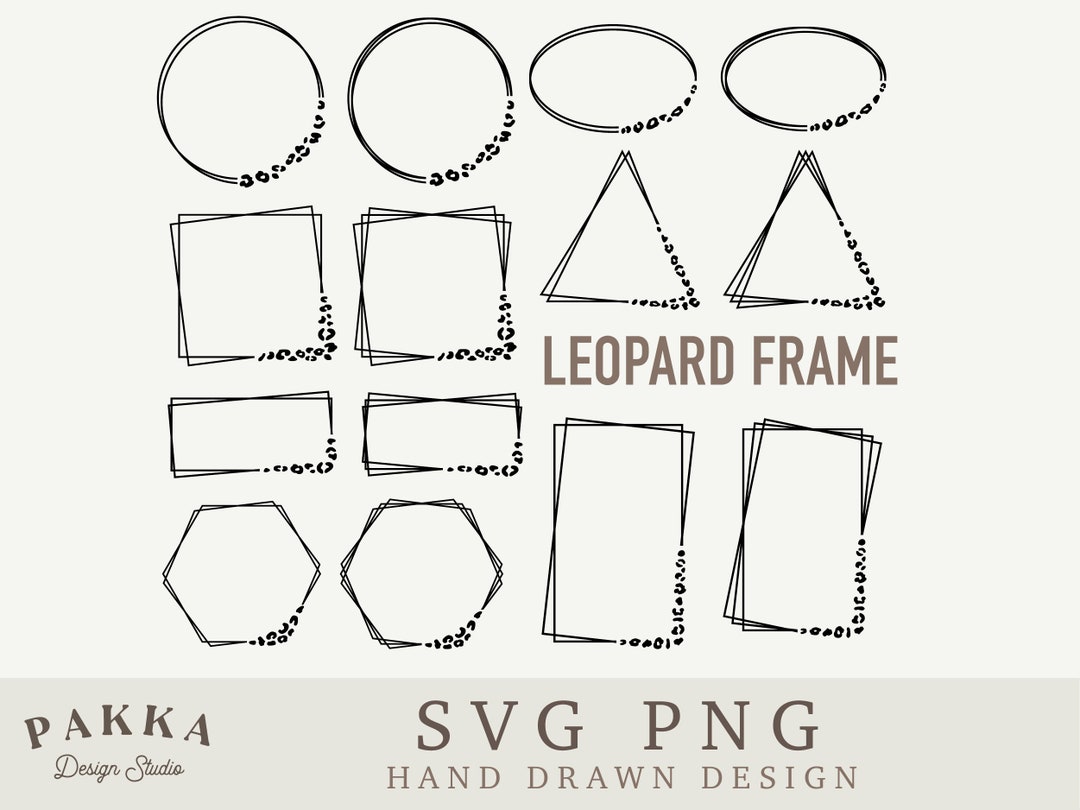 Leopard Frame Bundle Svg,square Frame,circle,hexagon,triangle,rectangle ...