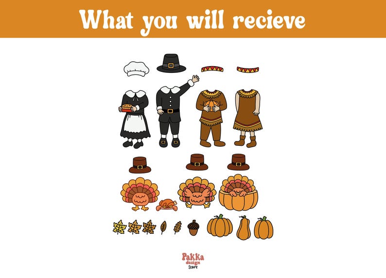 Add Your Photo Thanksgiving Characters Frames, Pilgrim, Indian, Turkey ...