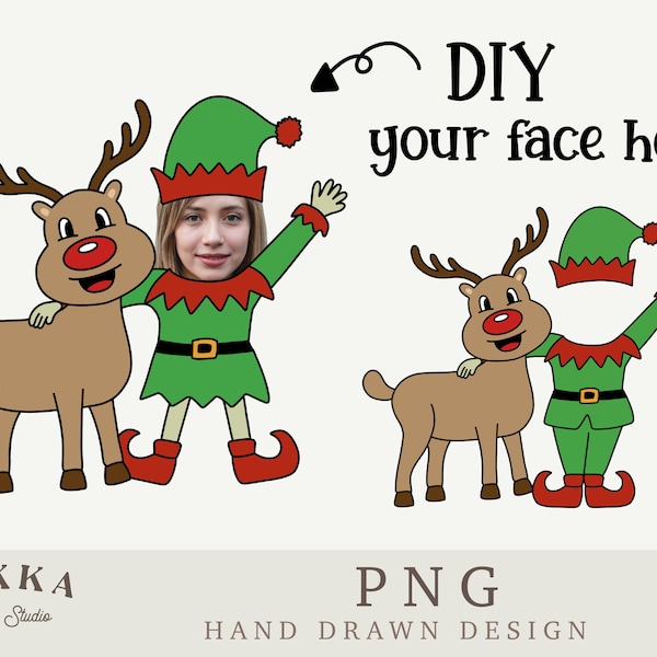 Printable Reindeer Face - Etsy