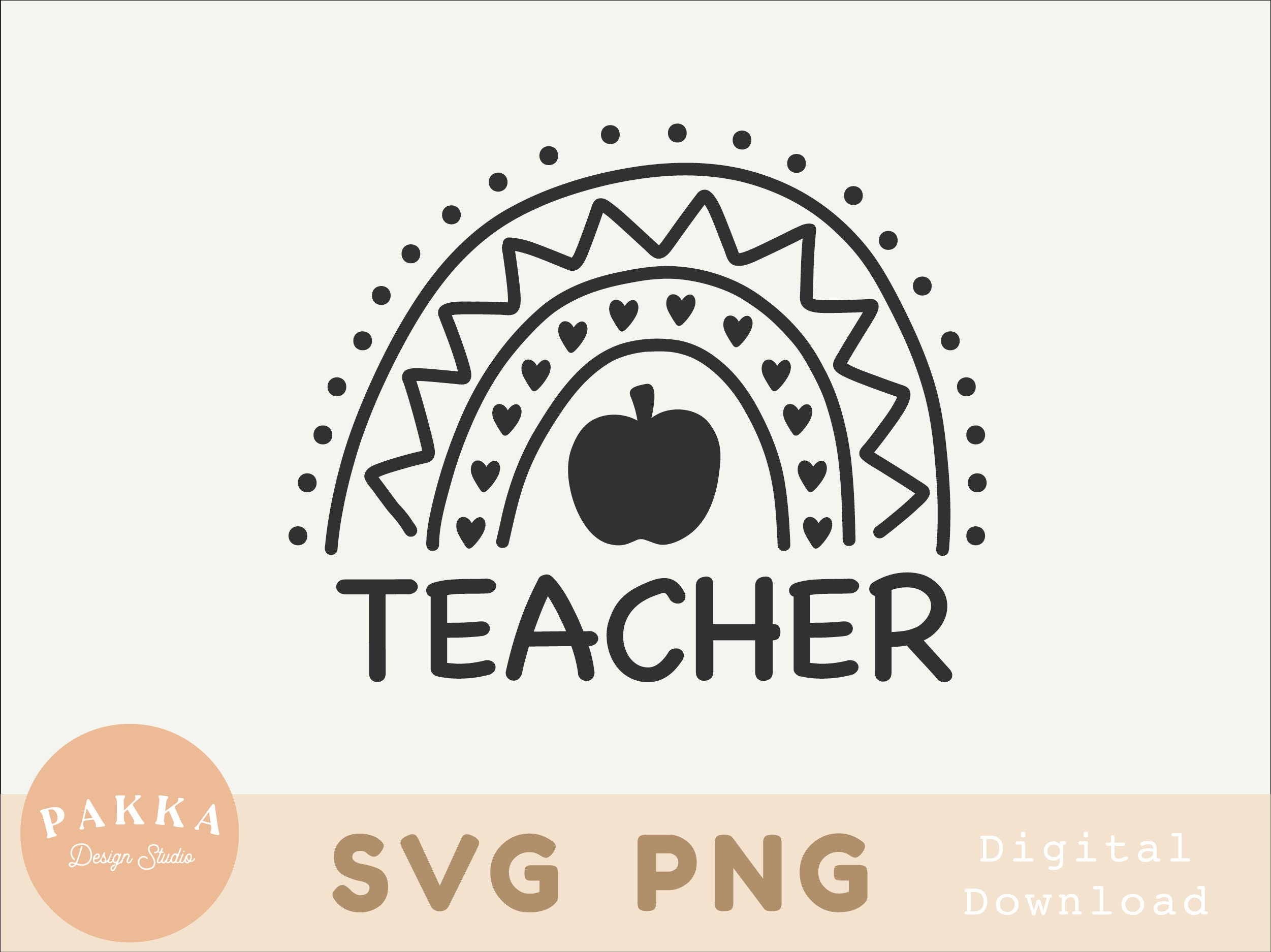 Teacher Rainbow Boho Rainbow Teacher Svg Png School Life for - Etsy