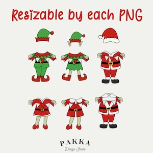Elf and Santa Face Blank With Christmas Garland Bundle, Kids Craft Kit ...