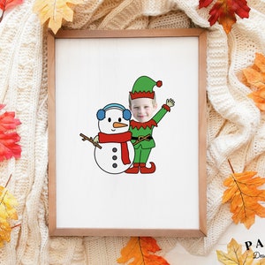 Whimsical Elf Yourself Template Kit: DIY Printable Face Blank PNG ...