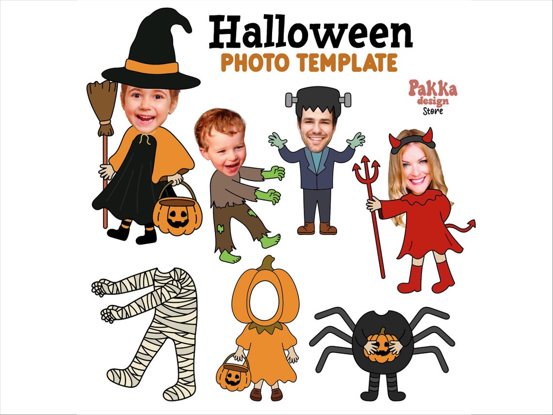 DIY Halloween Printable Kids Craft, Costume Photo Frames, Add Your Own ...