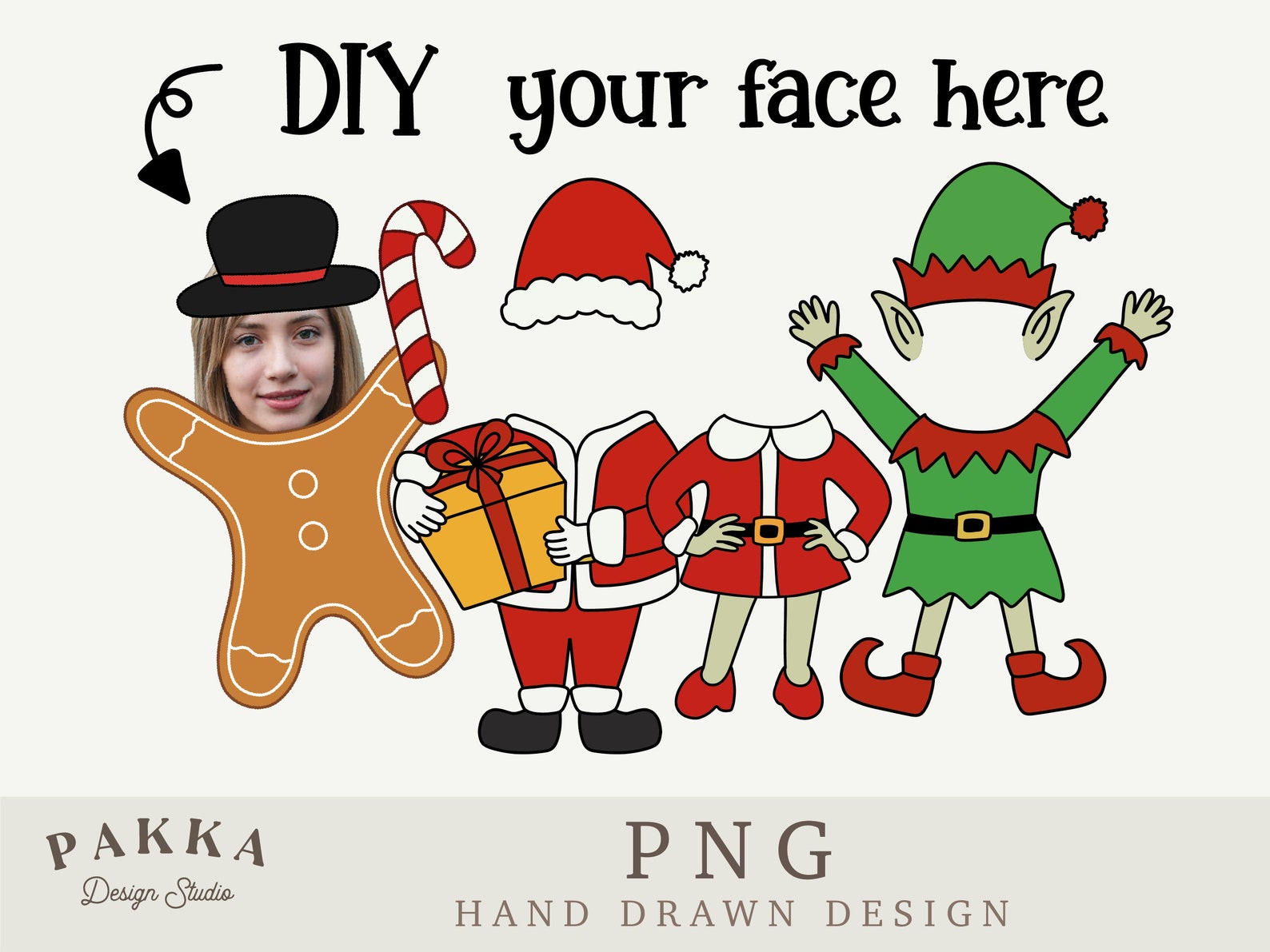Elf Face Blank and Friend Bundle Add Your Own Photo Diy - Etsy