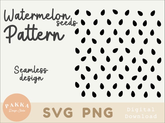 Watermelon Seeds Seamless Pattern Svg Summer Pattern Svg for - Etsy