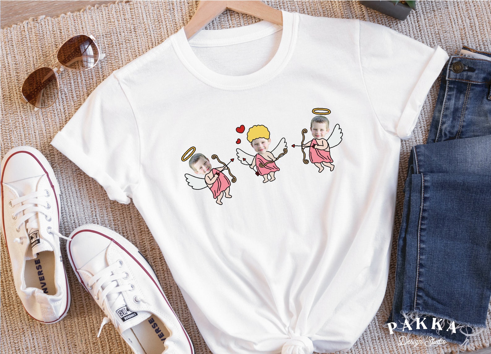Valentine Cupid Face Blank With Arrow Bundle, Add Your Own Photo, Diy ...