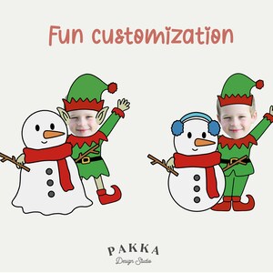 Whimsical Elf Yourself Template Kit: DIY Printable Face Blank PNG ...