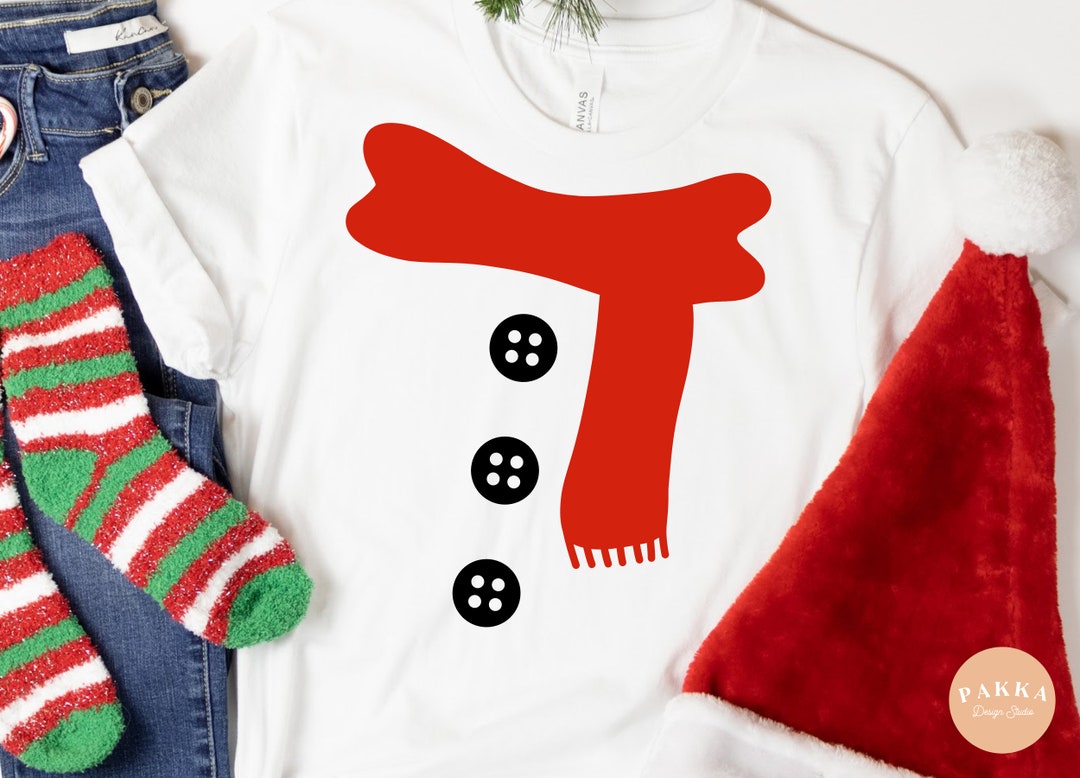 Snowman Scarf and Buttons Svg,outfit,costume,png Sublimation,funny ...