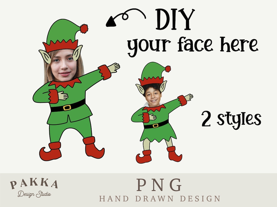 Dabbings Elf Face Blank Bundle, Add Your Own Photo, Diy Template ...