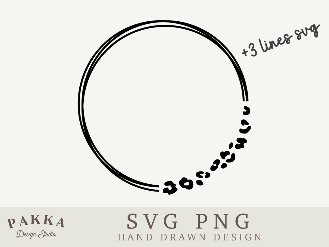 Leopard Frame Svgcircle Framemonogramcheetahpng Svg Cut - Etsy