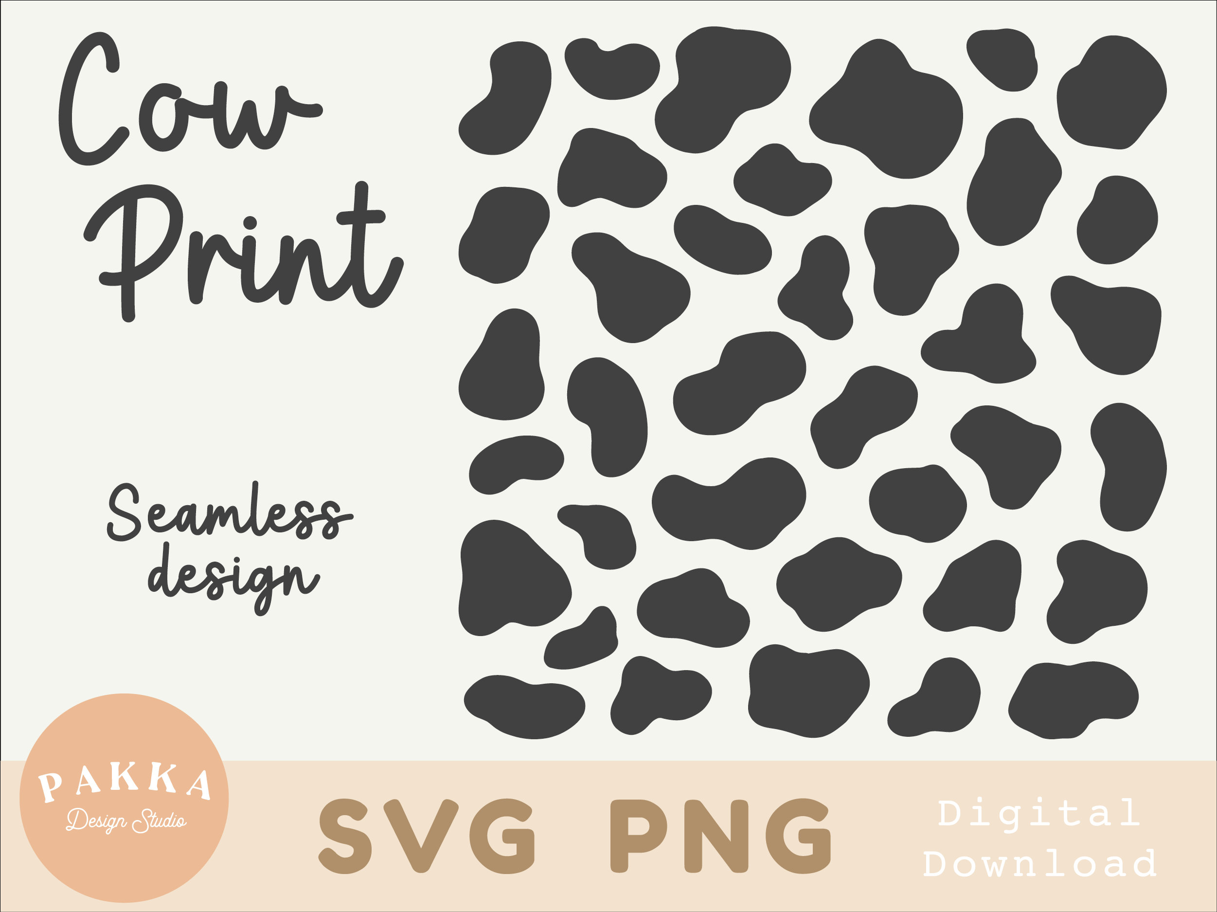 Cow Print Svg Cow Spots Svganimal Pattern Png Svgcutting - Etsy UK