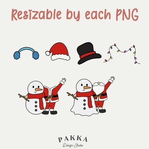 Santa Face Blank Bundle With Snowman, Add Your Own Photo, Diy Template ...