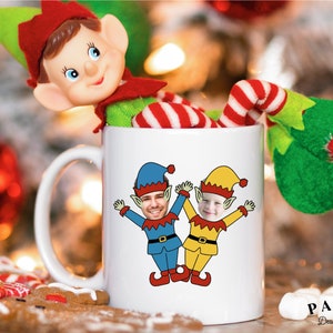 Elf Face in Color Blank Bundle, Add Your Own Photo,elf Photo Ornament ...