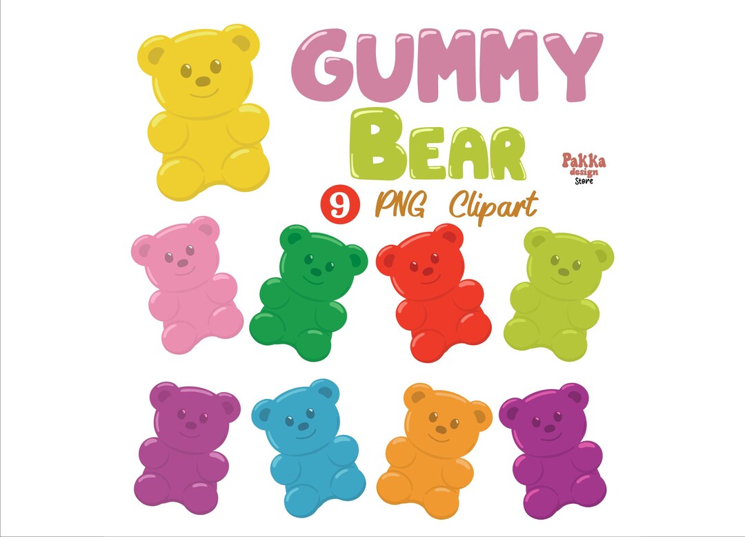 Gummy Bear Clip Art,png,bear Jelly,printable Valentine Day,sublimation ...