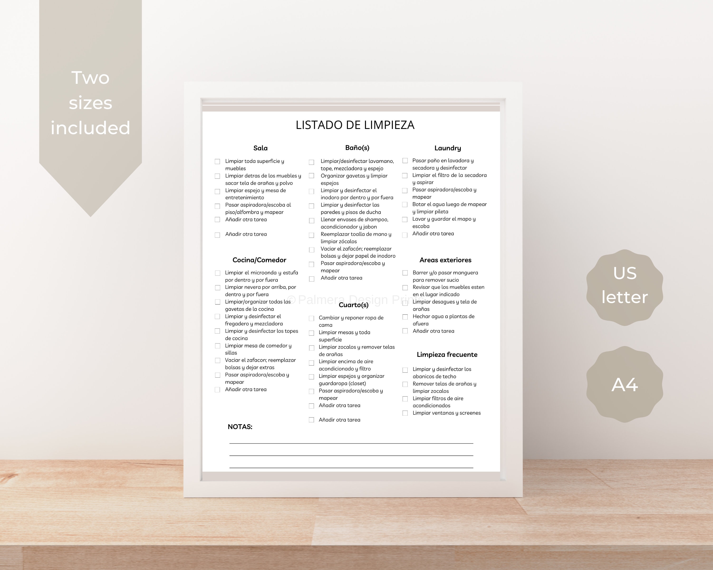 Spanish Cleaning Checklist, Editable Cleaning Planner, House Cleaning ...