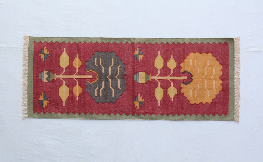 2.5x6 Cotton Hand Woven Runner Multiple Colour Washable Beautiful Rug ...