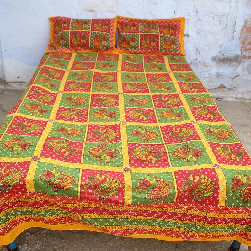 Block Print Bed Sheet - Etsy