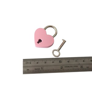 Cute Love Heart Lock With Working Key, Metal Lovely Padlock for ...