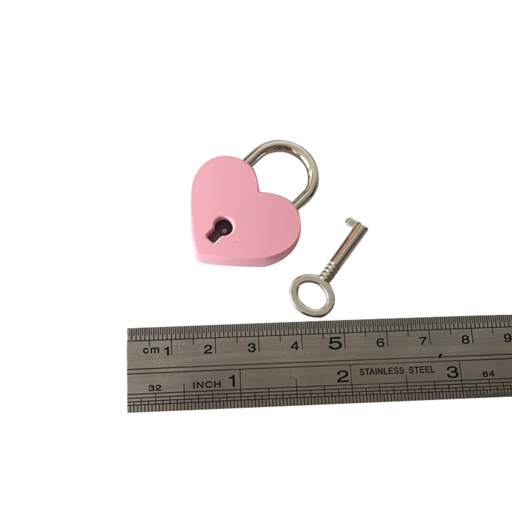 Cute Love Heart Lock With Working Key Metal Lovely Padlock - Etsy