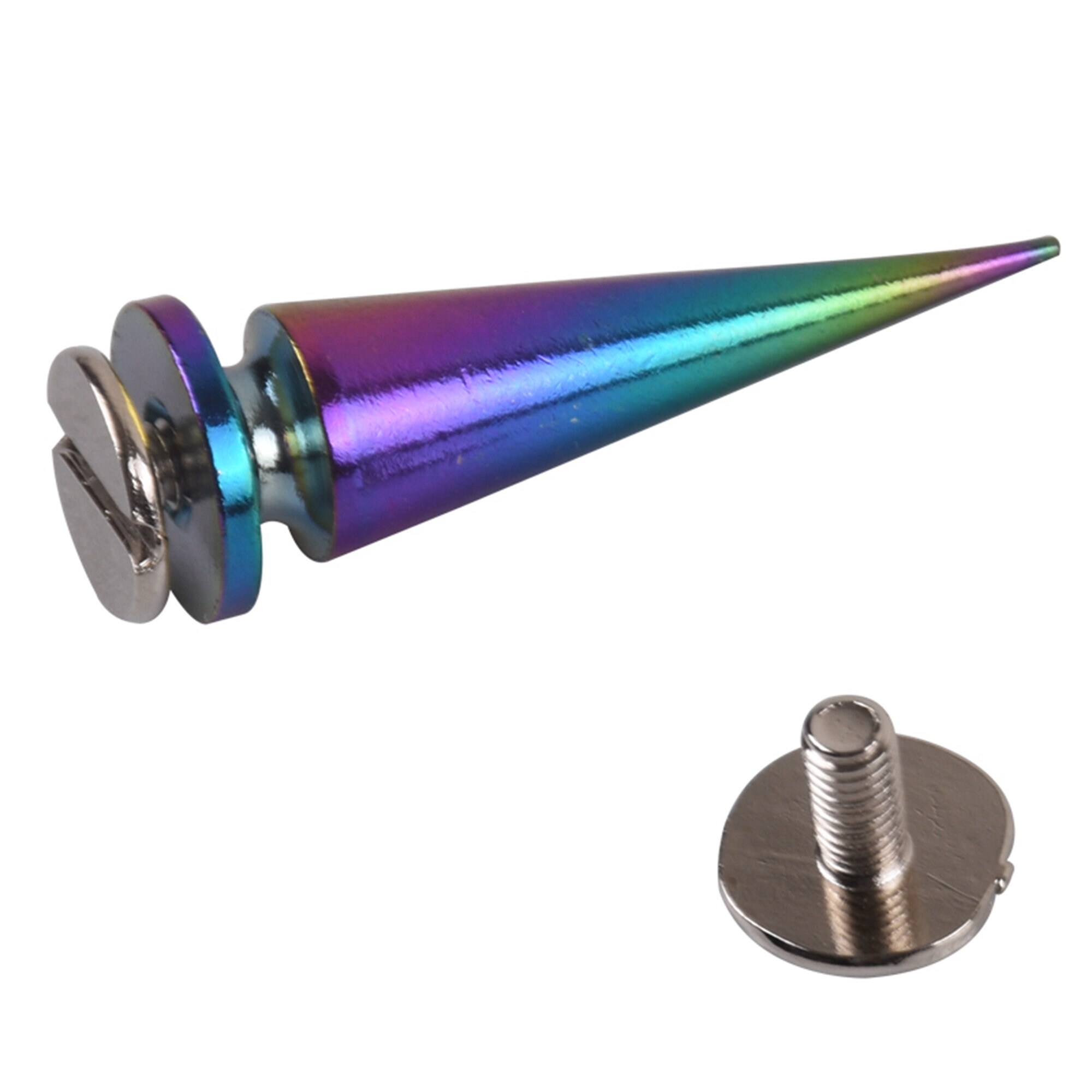 Rainbow Color Bullet Punk Spikes Leather Crafts Screw Punk - Etsy