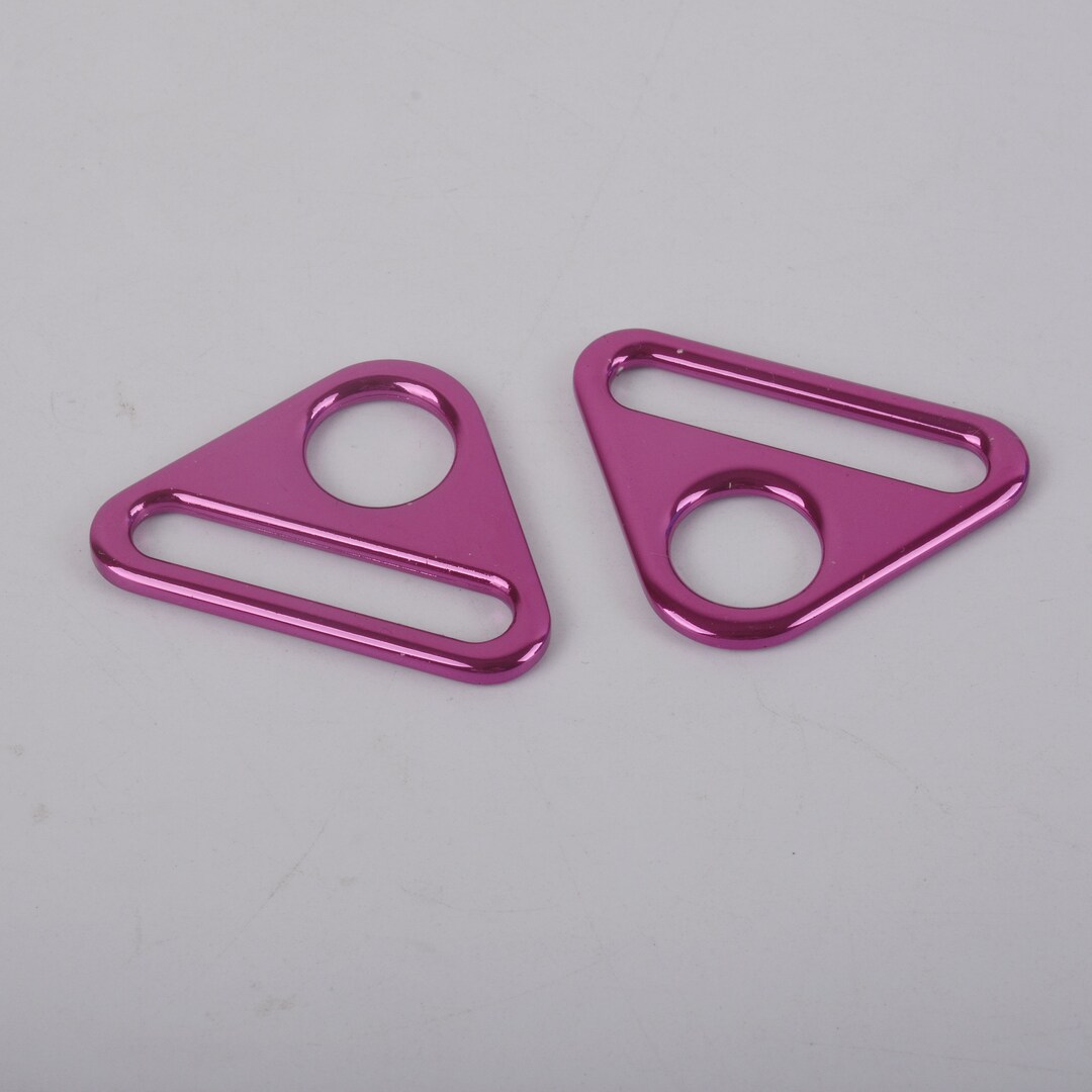 10pcs 1 Inch New Color Pink Triangle Ring,metal Belt Buckle, Triangle ...