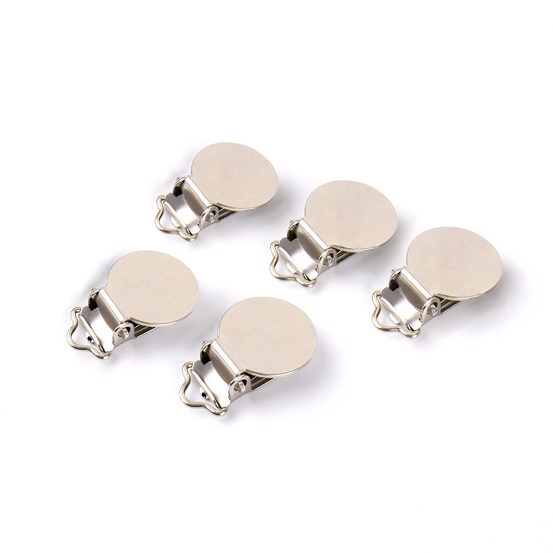 Stainless Steel 304 Pacifier Clip,round Flat Pacifier Clip,metal ...
