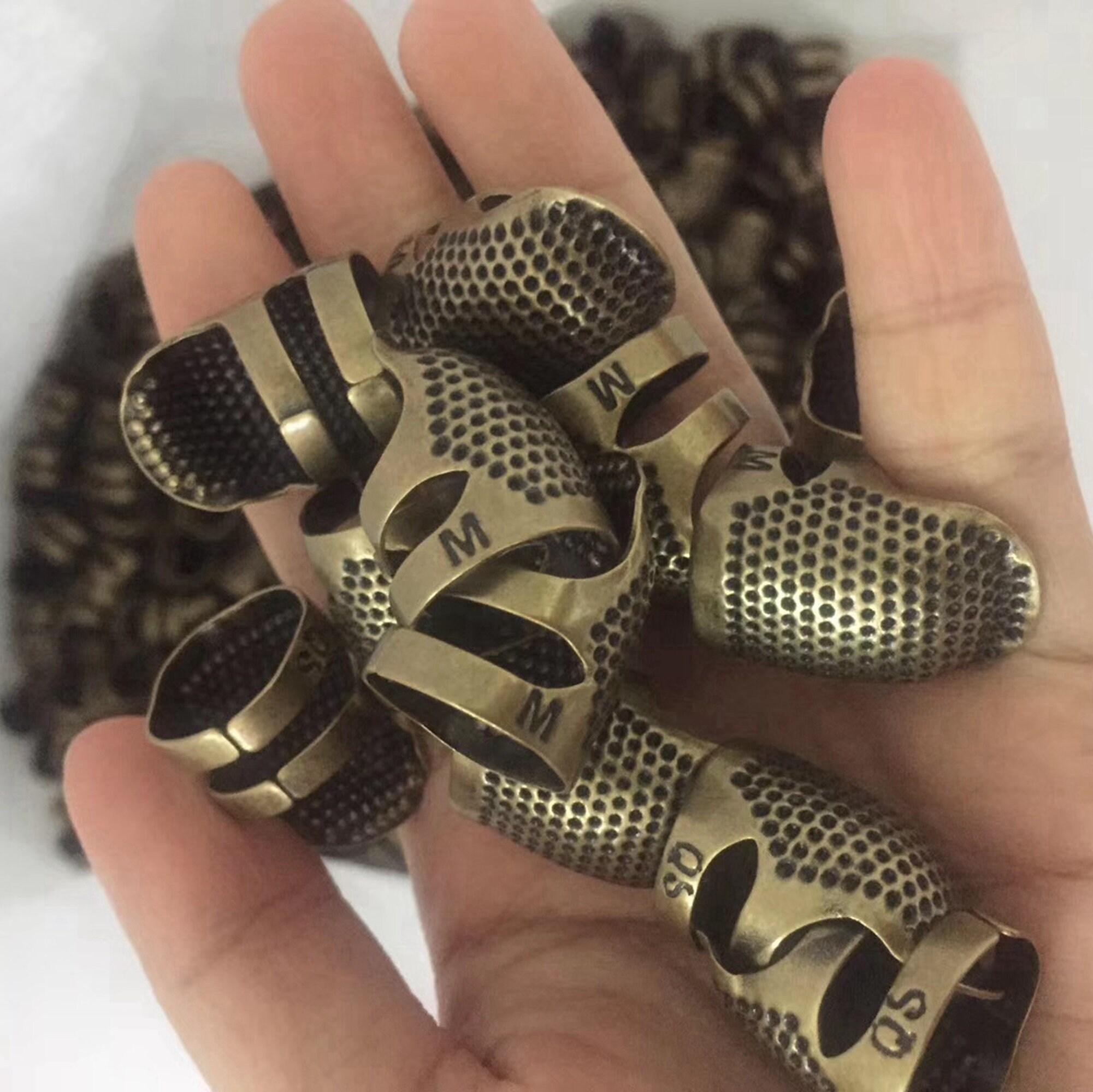 Various Size Retro Metal Finger Protector Thimble Ring - Etsy