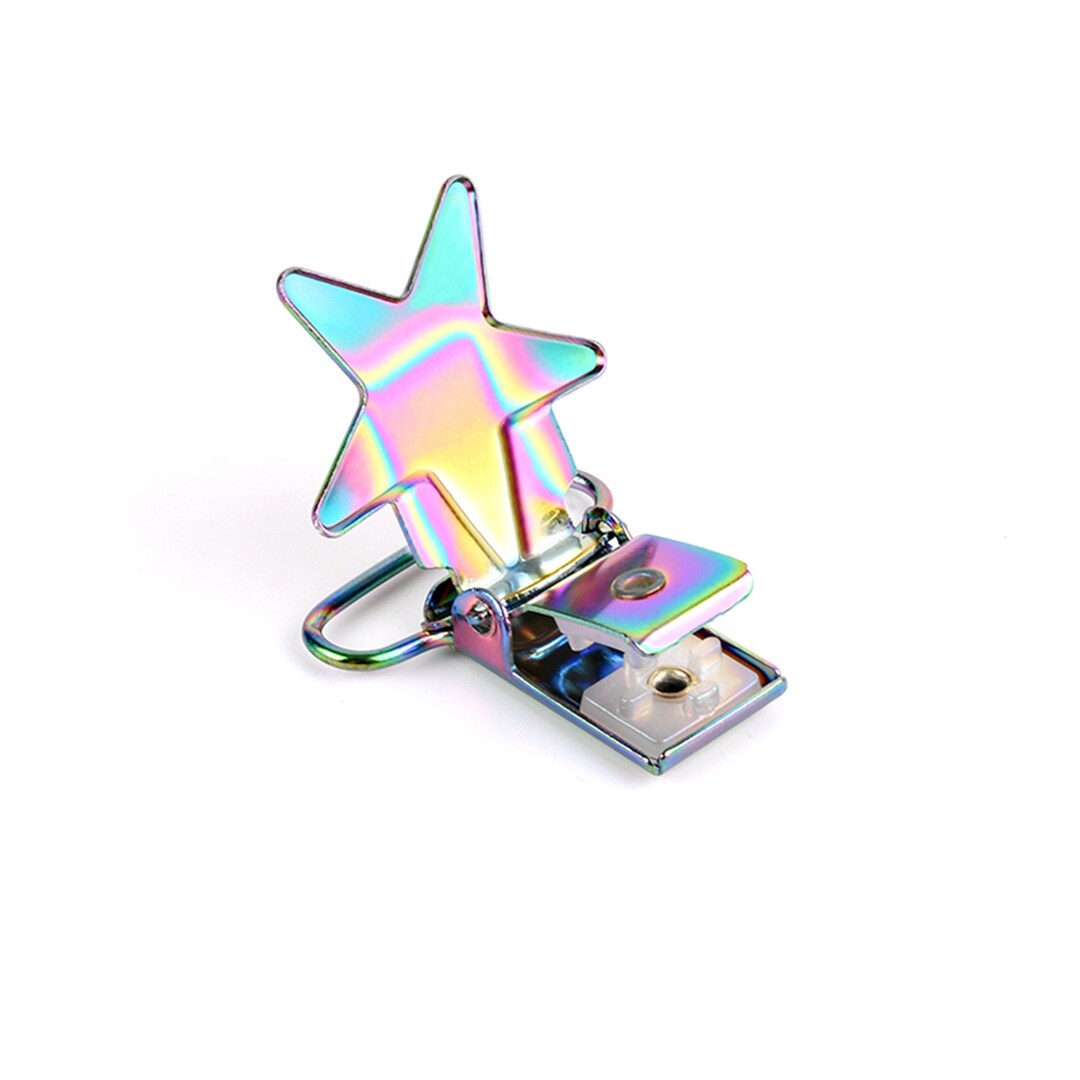 Rainbow Star Shape Suspender Clip, Metal Suspender Clip - Etsy