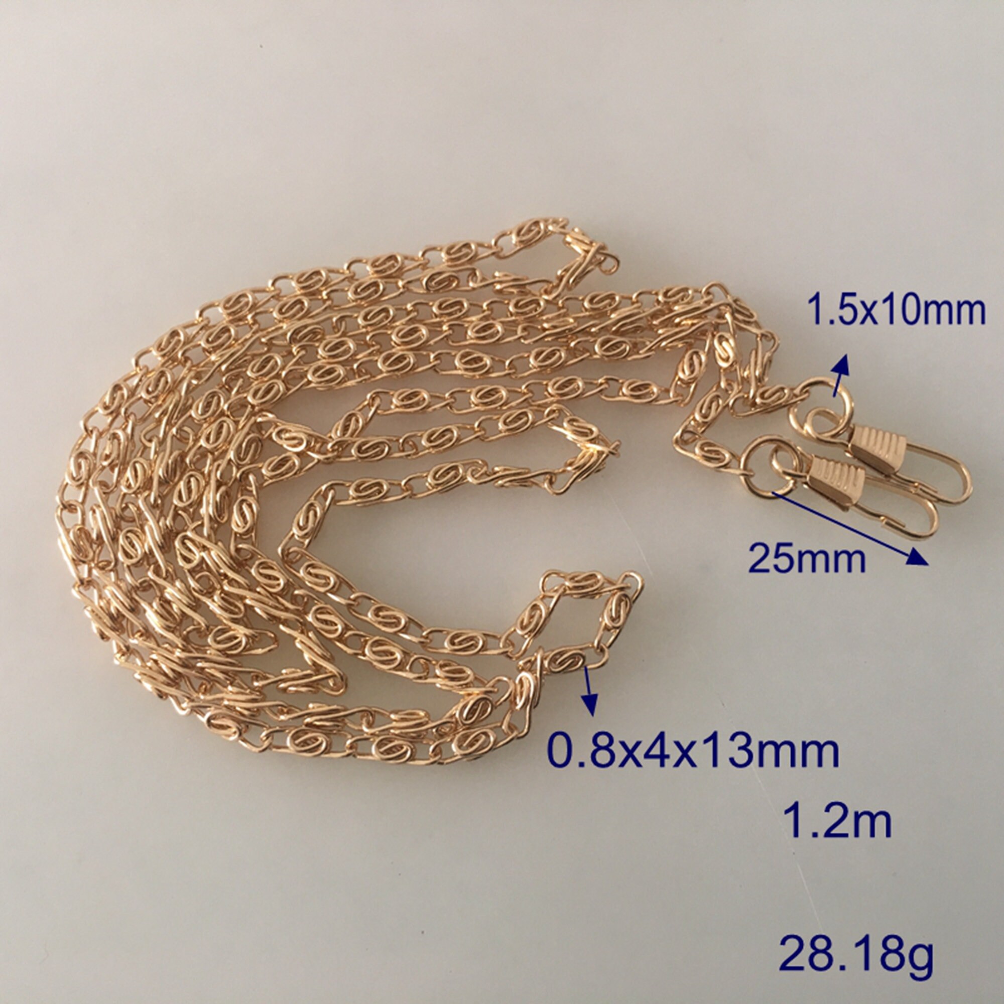 2x 1.2meters Length Handbag Metal Chain DIY Chain for Purse - Etsy