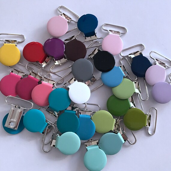 1 inch mixed color suspender clip round clips | Etsy