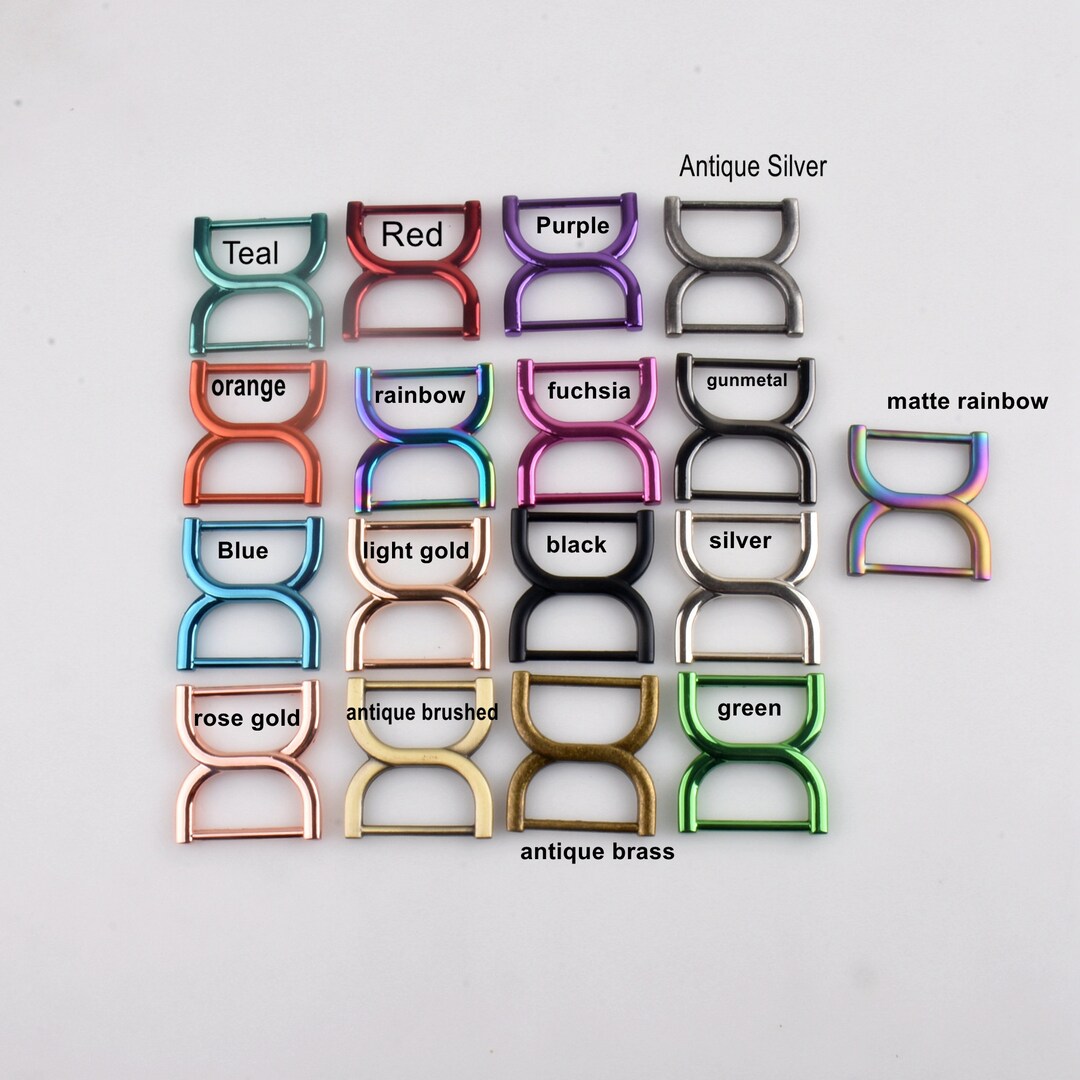 4pcs Various Color 25mm Double D Ring Adjust Metal Buckle for Bag - Etsy