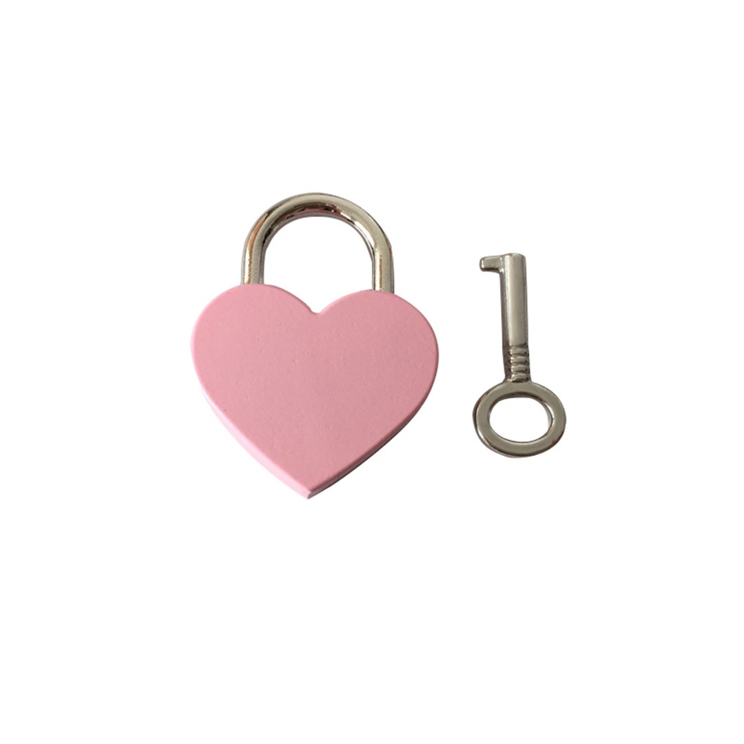 Cute Love Heart Lock With Working Key, Metal Lovely Padlock for ...