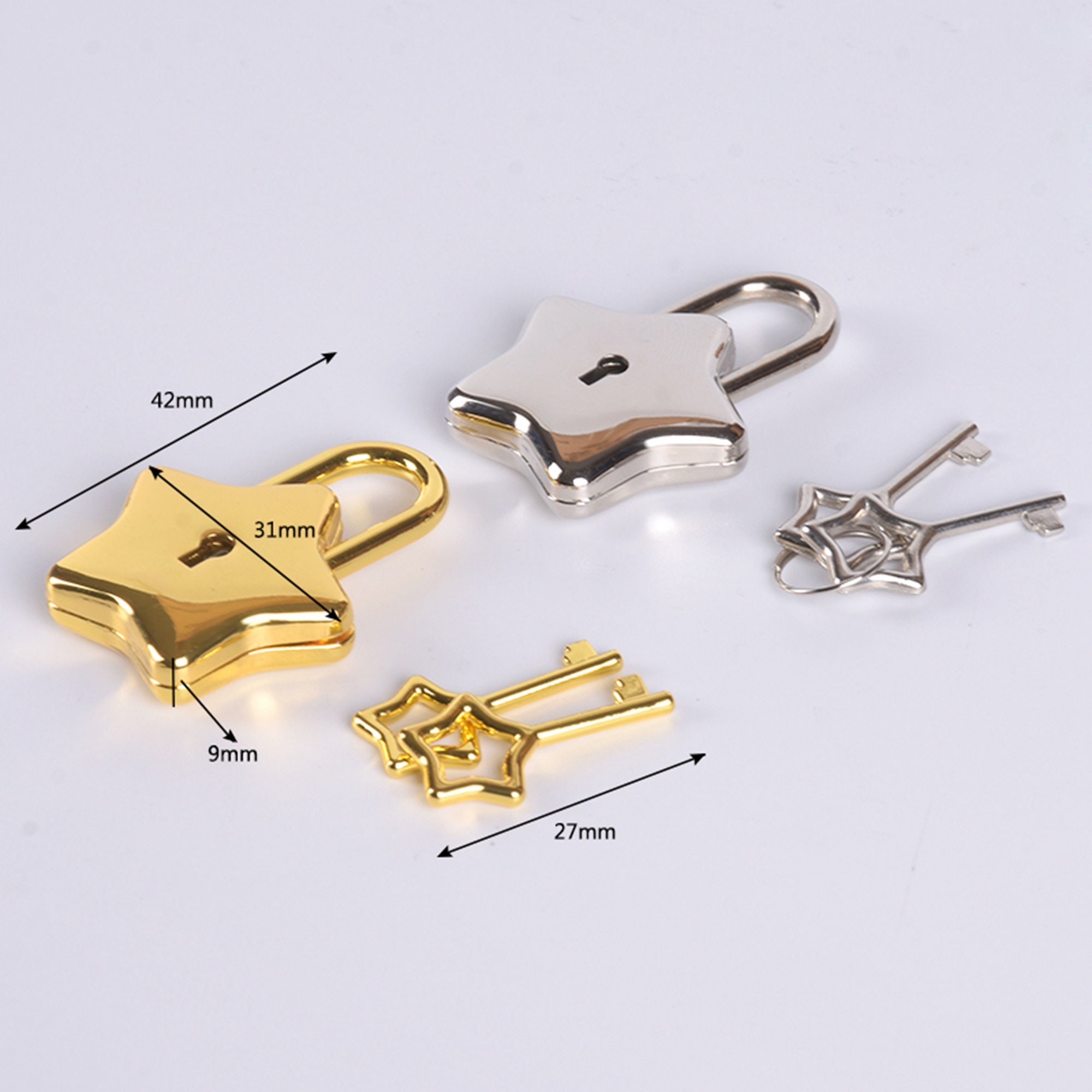 New Rainbow Color Star Shape Padlockcute Gold Padlock for - Etsy UK